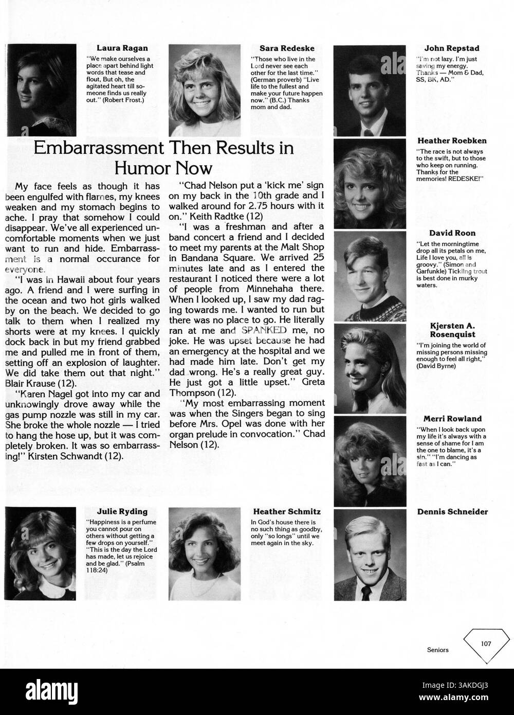 'In the Rough' is Minnehaha Academy's 1988 yearbook, documenting ...