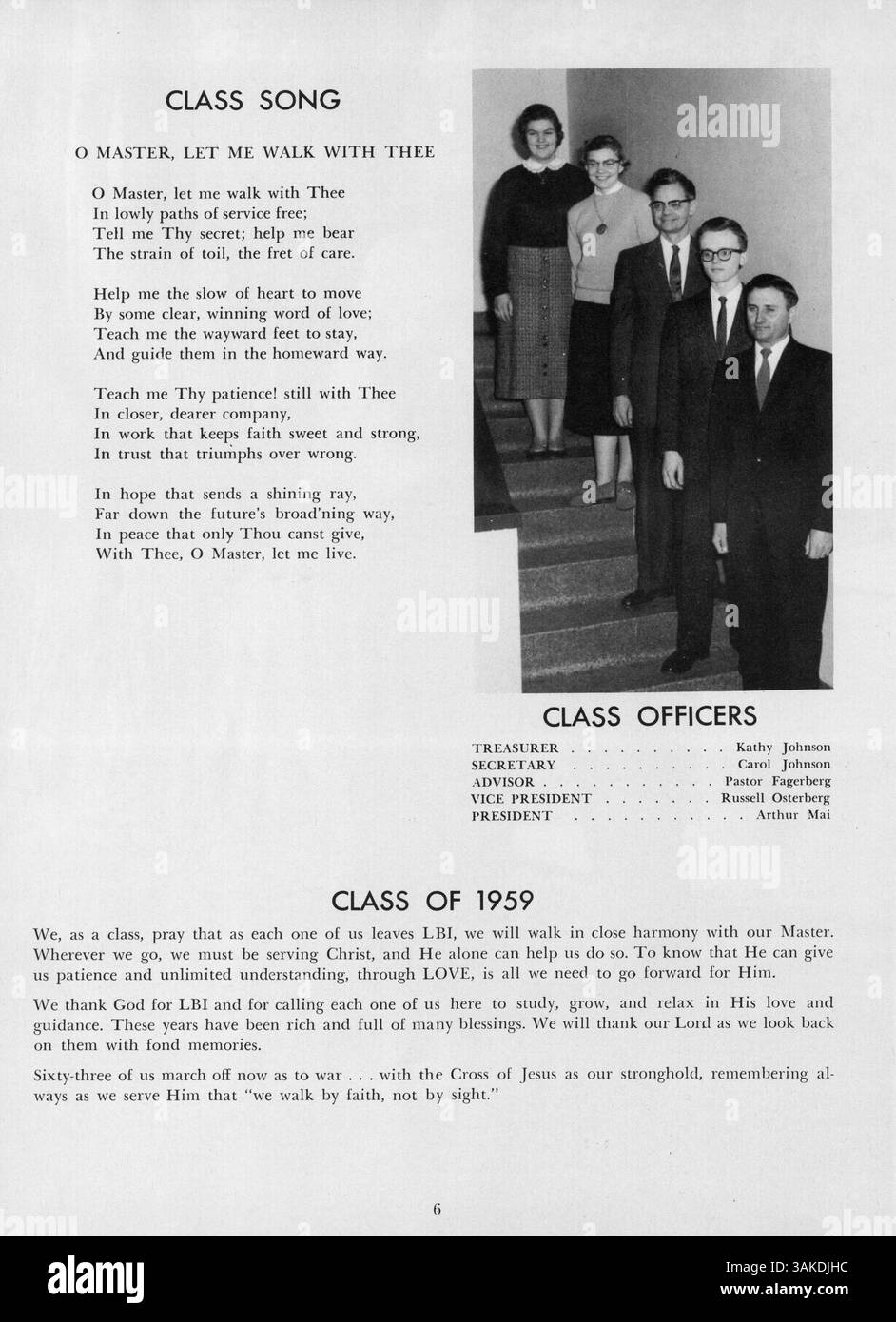 The 1959 yearbook from Lutheran Bible Institute showcases the students ...