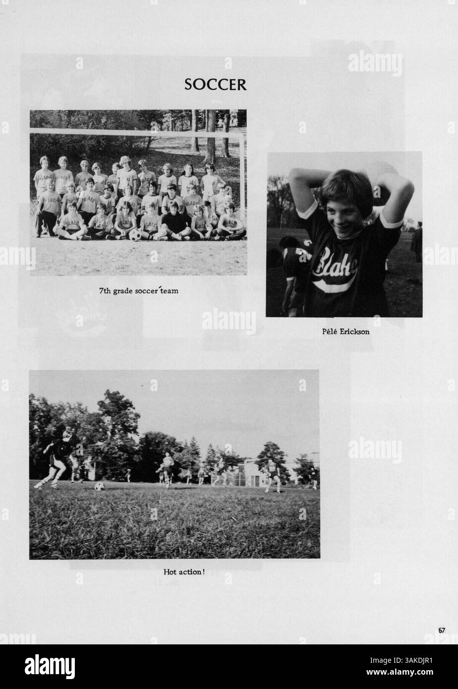 Blake Middle School Yearbook from 1979 features students, staff, school activities, and athletic ...