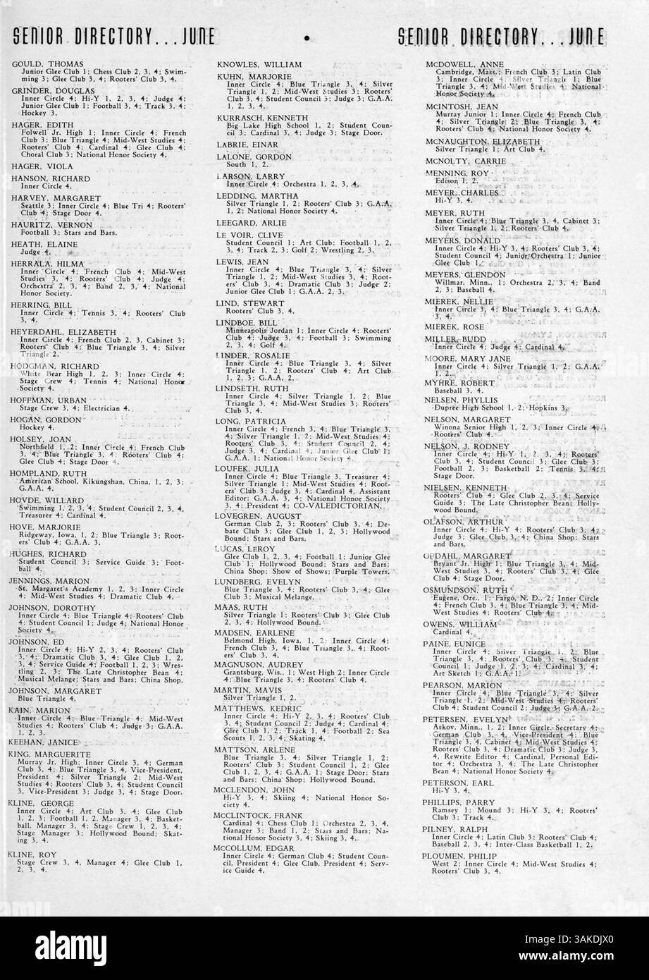 Marshall High School’s 1938 yearbook documents student life, including academic accomplishments ...