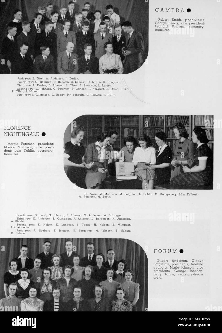 The 1941 edition of the 'Antler' yearbook from Minnehaha Academy highlights key students ...
