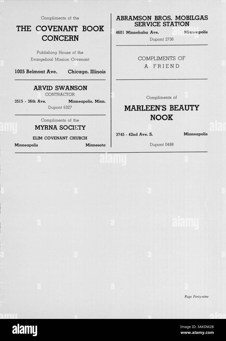 The 'Antler' Yearbook from Minnehaha Academy (1941) highlights the ...