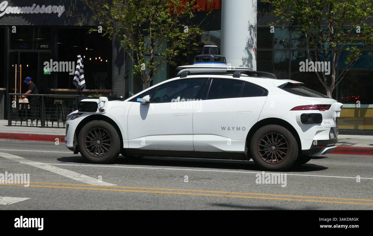 Los Angeles, California, USA 11th April 2025 Waymo Driverless Car in ...