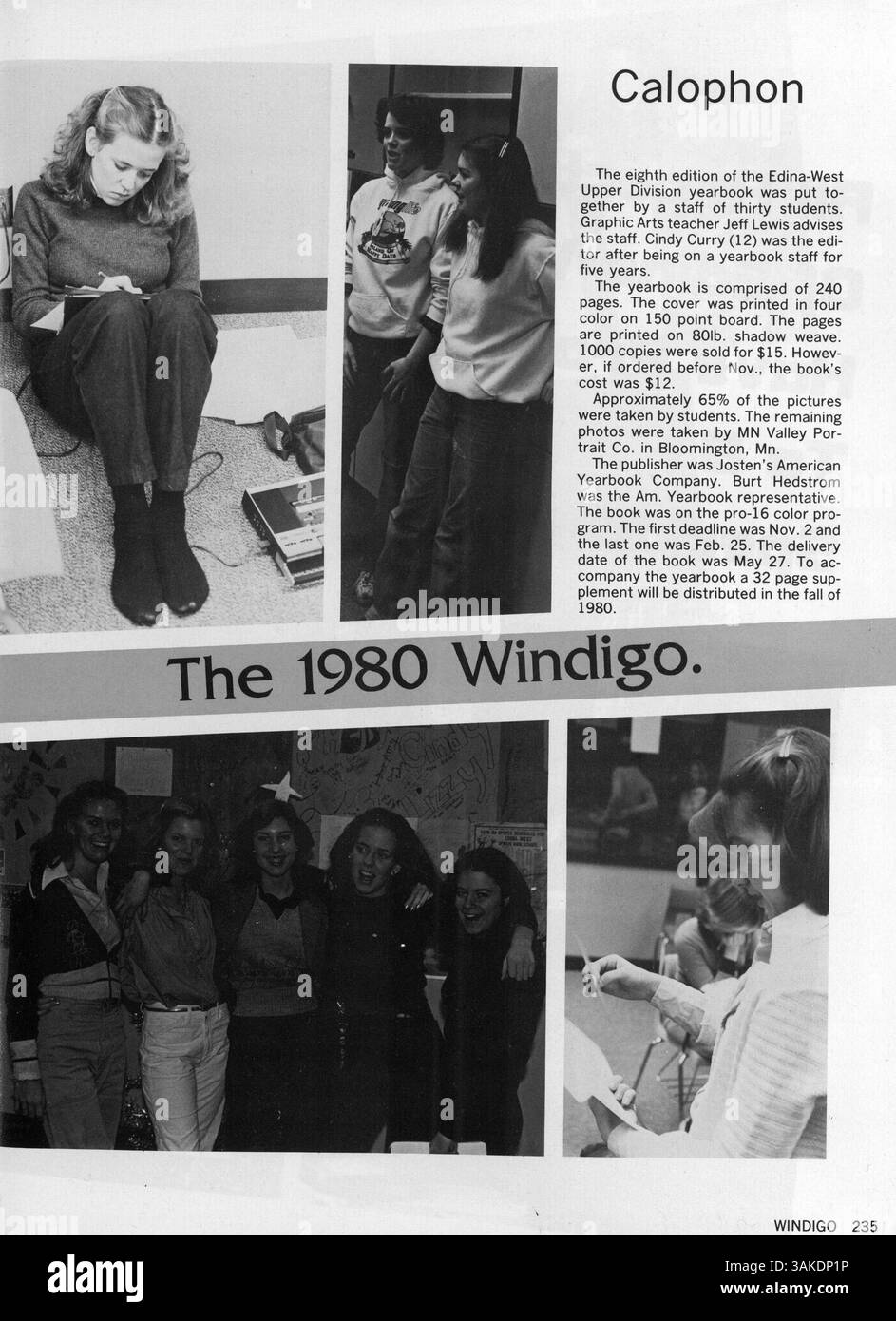 This 'Windigo 80' yearbook from Edina West High School showcases the ...