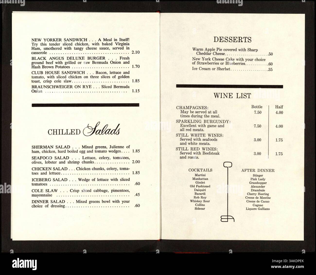 Black angus menu includes hi-res stock photography and images - Alamy