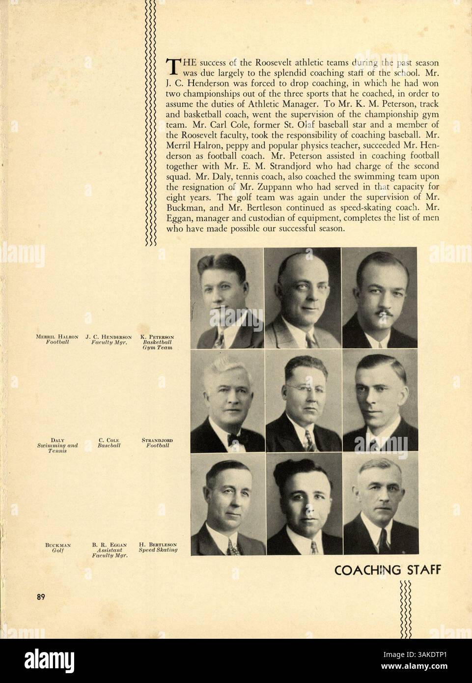 The 1935 Sagamore yearbook from Roosevelt High School records student ...