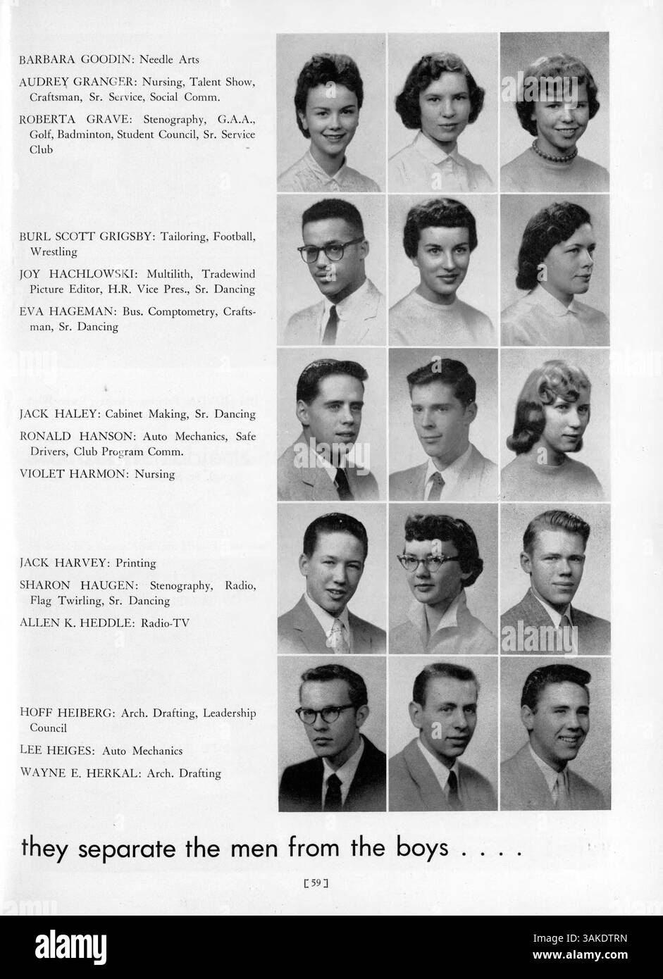 This 1957 high school yearbook, 'Tradewind,' highlights the 1956-1957 ...