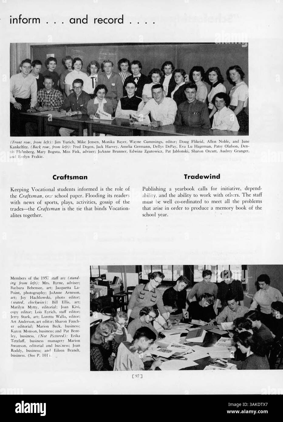 This 1957 Tradewind Yearbook showcases significant high school moments ...