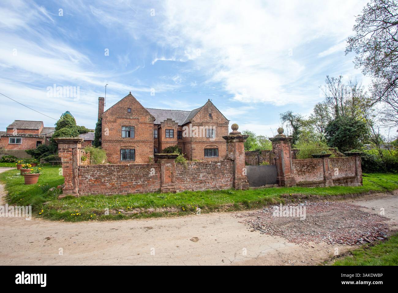 16th century Shotwick Hall a former manor house in the village of ...