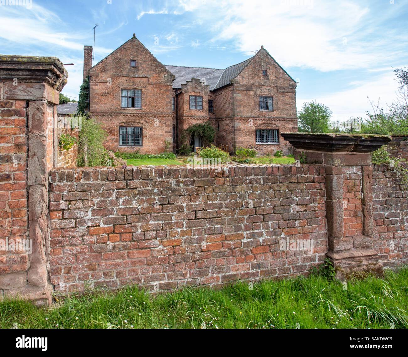 16th century Shotwick Hall a former manor house in the village of ...