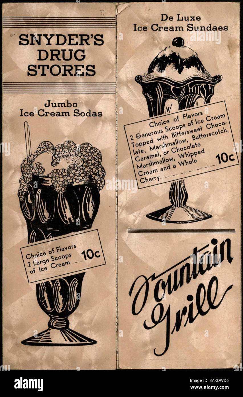 This tri-fold menu showcases a pearlescent cover and details various ...