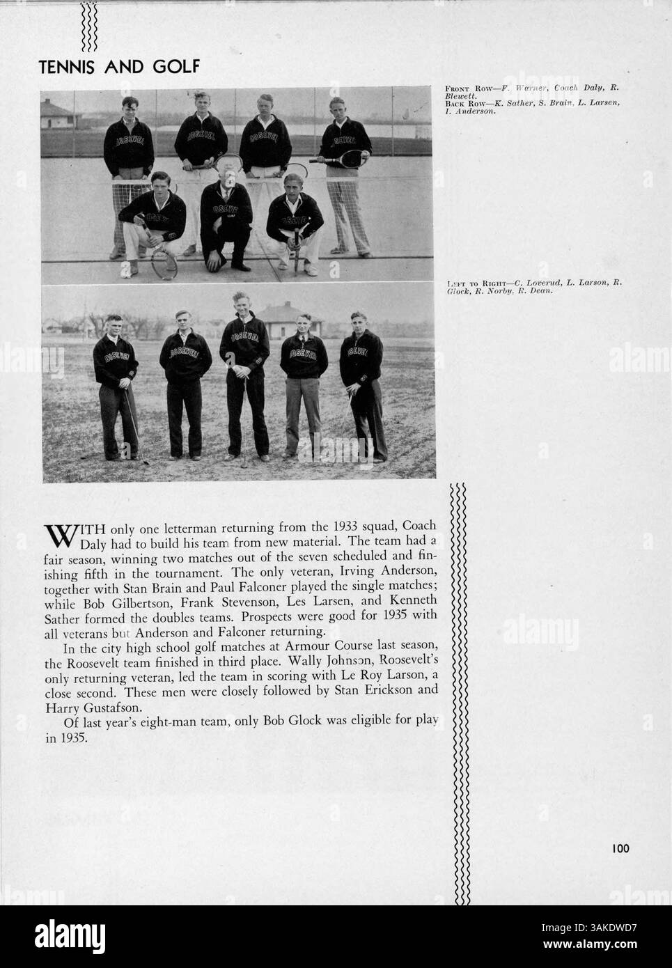 This 1935 Sagamore yearbook from Roosevelt High School documents the ...