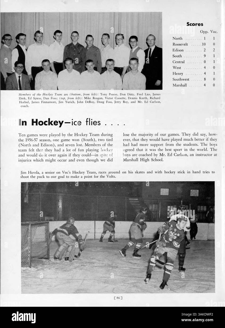 This high school annual from 1957 records the events, students ...
