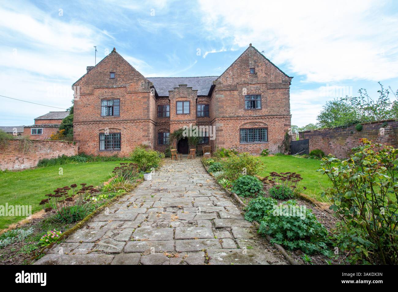 16th century Shotwick Hall a former manor house in the village of ...