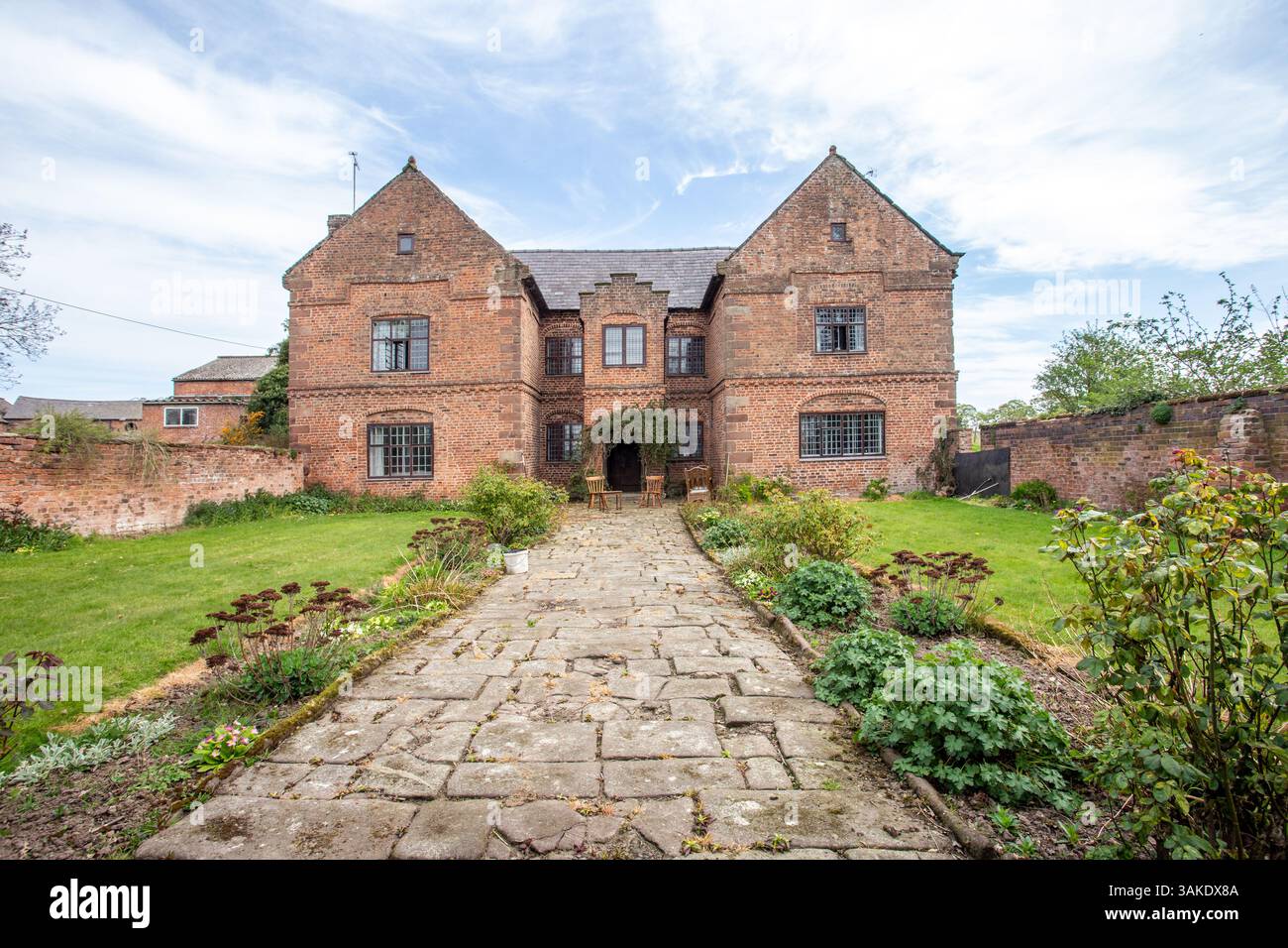 16th century Shotwick Hall a former manor house in the village of ...