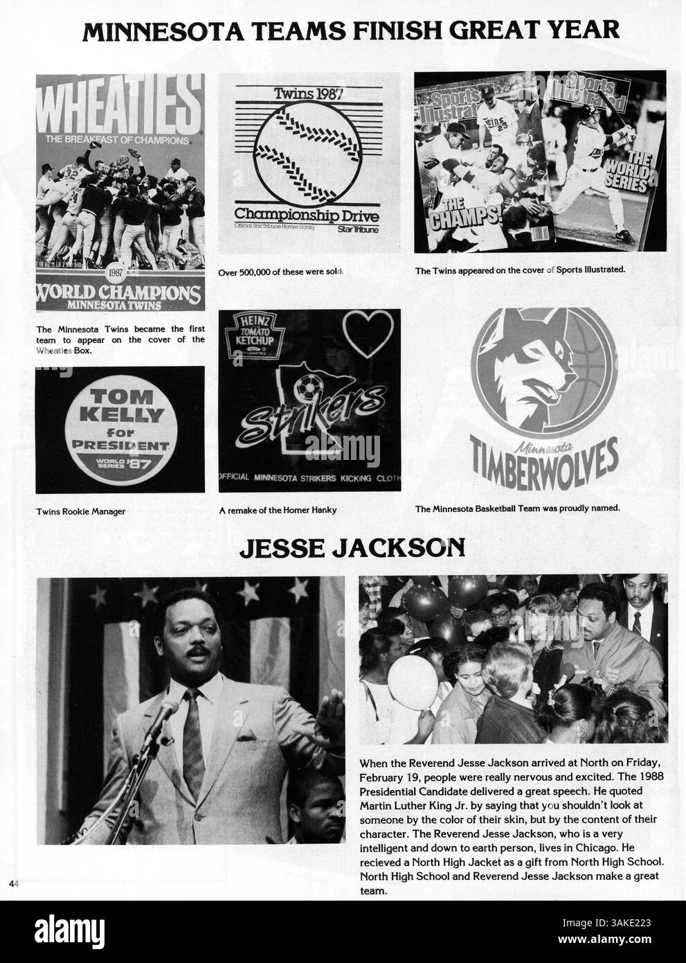 The 1988 Polaris yearbook features North High School students, teachers ...