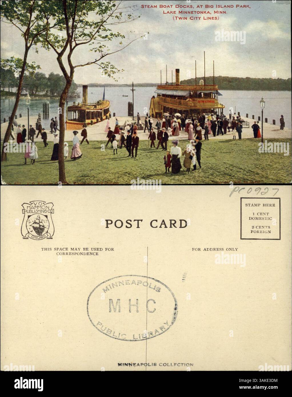 The steamboat docks at Big Island Park on Lake Minnetonka, Minnesota ...