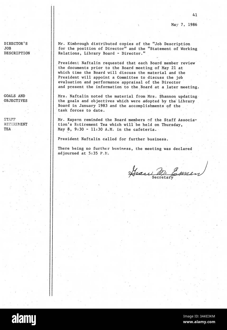 The 1986 meeting minutes for the Minneapolis Public Library Board of ...