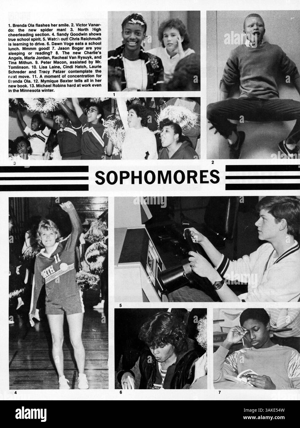 This 1986 yearbook from North High School showcases the students ...