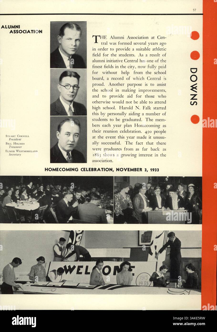 The 1934 Centralian yearbook from Central High School captures students ...