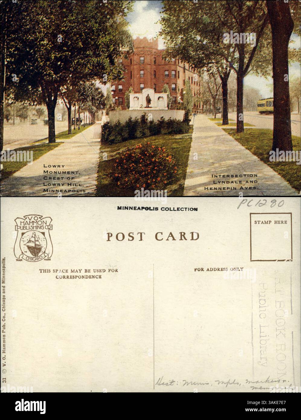 The Lowry Monument, located at the crest of Lowry Hill in Minneapolis ...