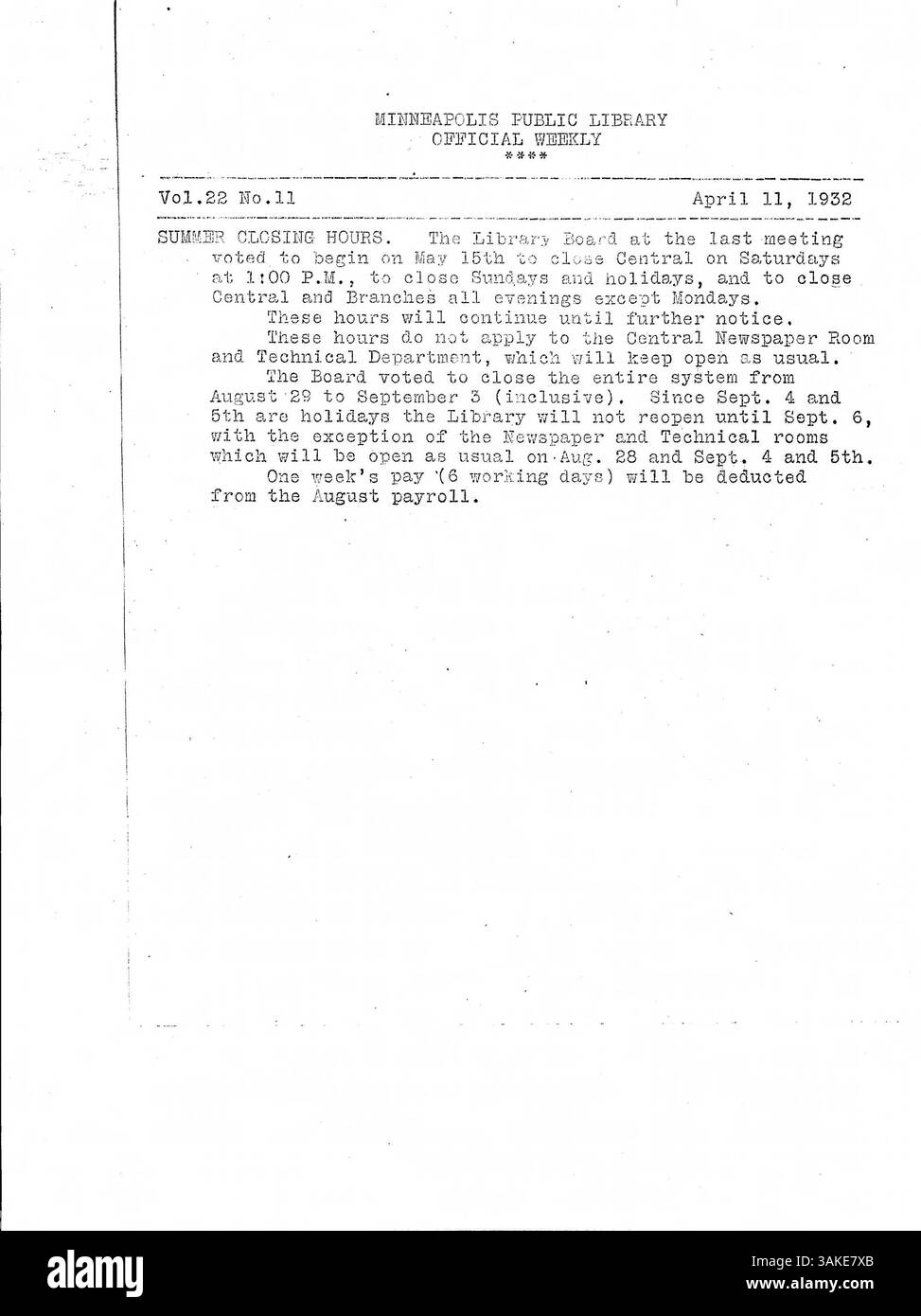 This edition of the Minneapolis Public Library Official Bulletin from ...