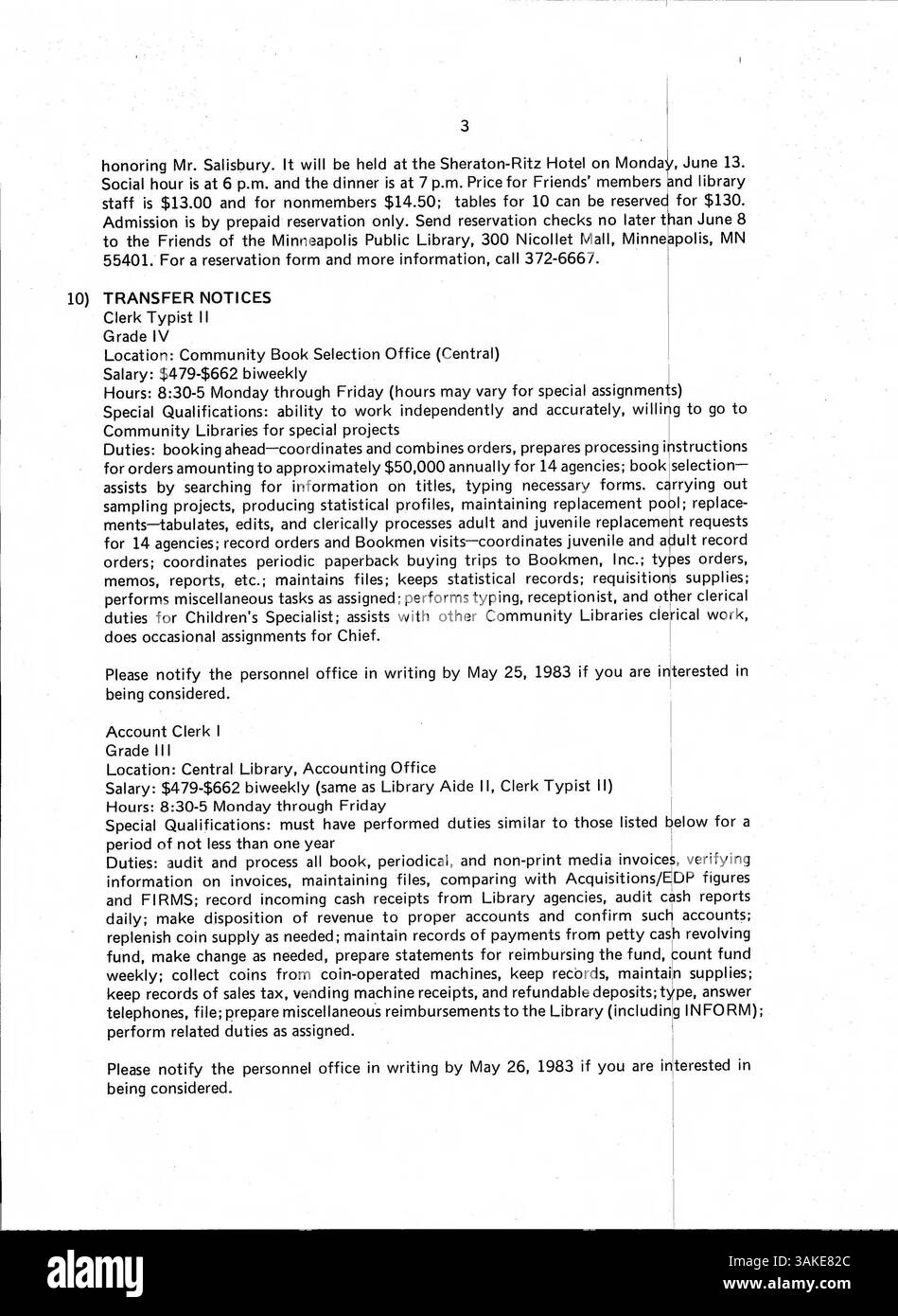 A weekly bulletin issued to employees of the Minneapolis Public Library ...