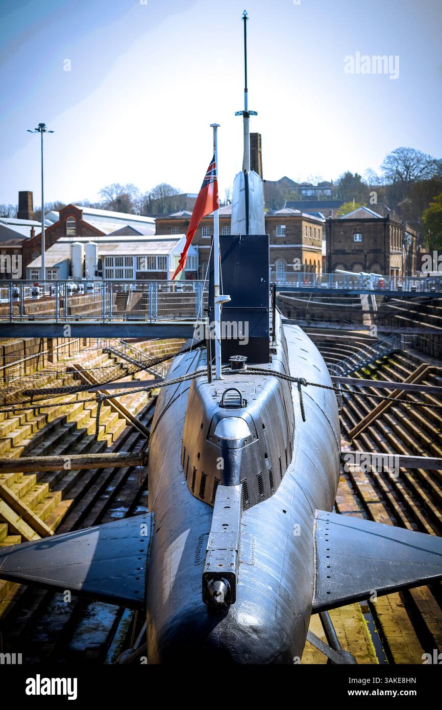 HMS Ocelot at Chatham Historic Dockyard, Medway, Kent. England UK Stock ...
