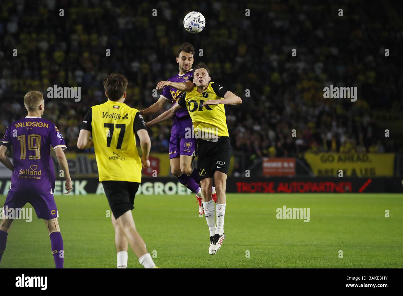 BREDA - (l-r) Enric Llansana of Go Ahead Eagles, Clint Leemans of NAC ...