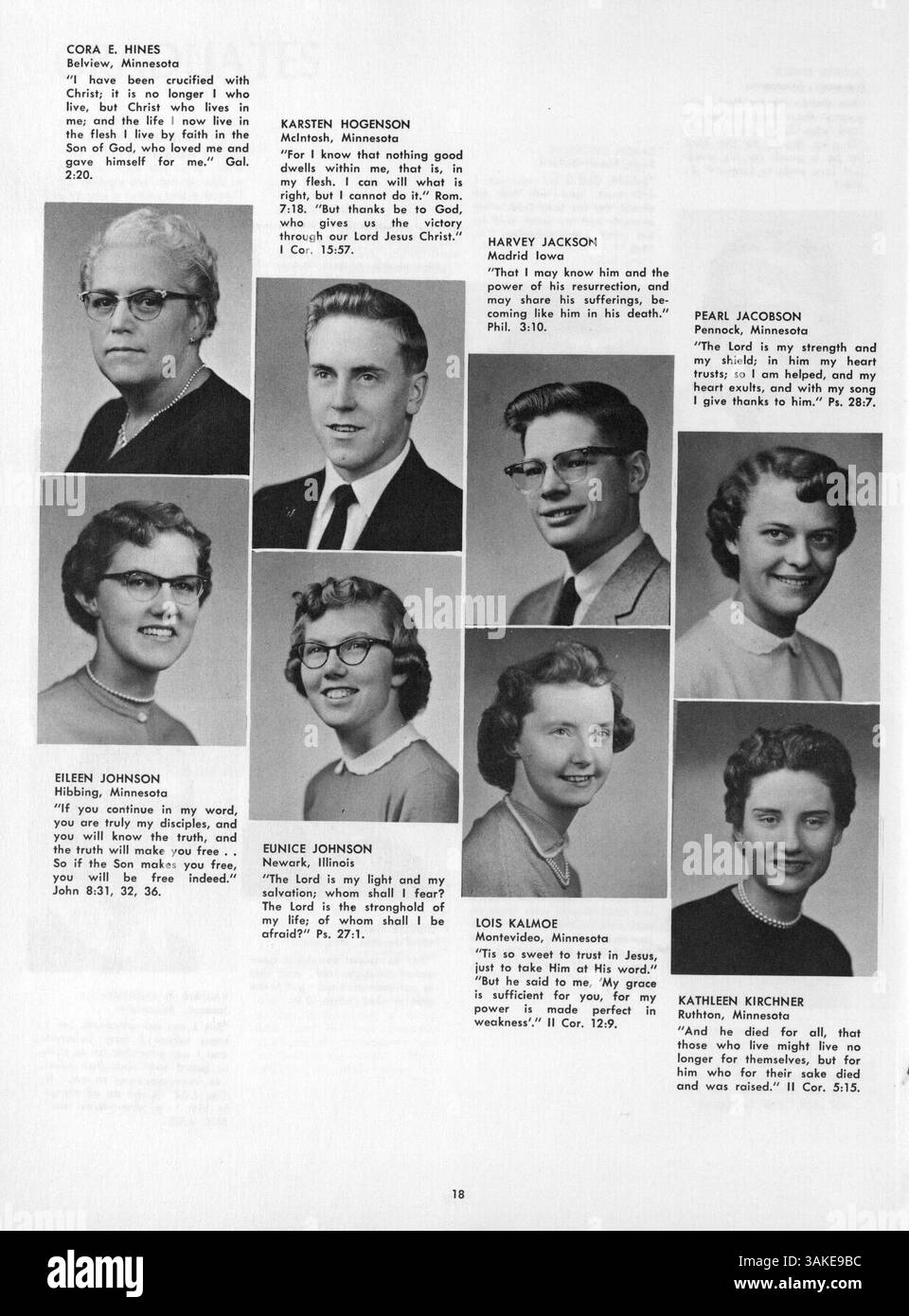 The 1957 Lutheran Bible Institute yearbook, The Reflector, captures the ...