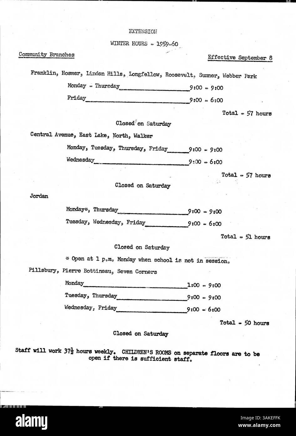 This 1959 Minneapolis Public Library Bulletin provided weekly updates ...