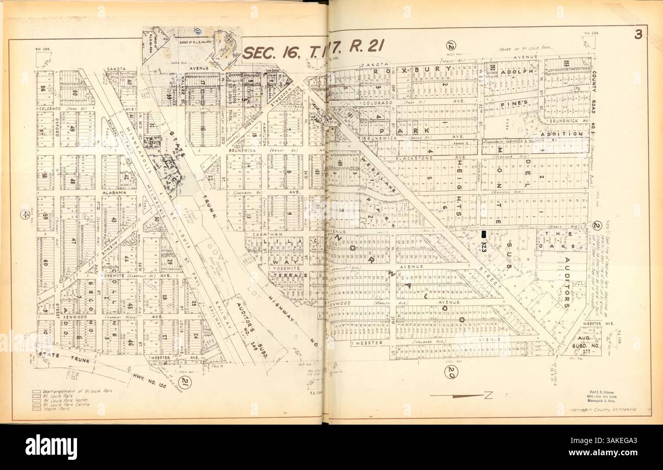 This set of historical maps covers St. Louis Park and Morningside ...