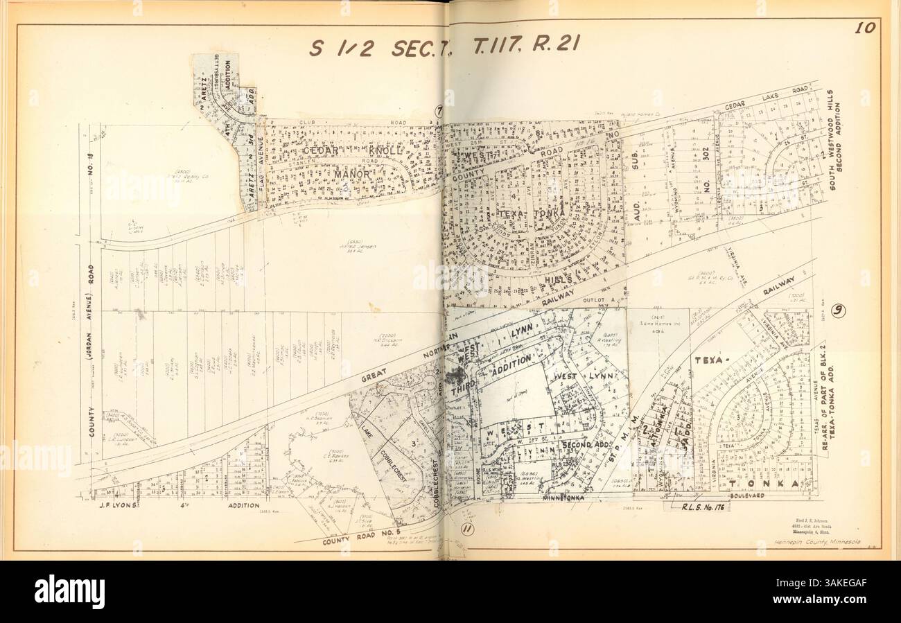 This complete atlas of St. Louis Park and Morningside includes a 1951 ...