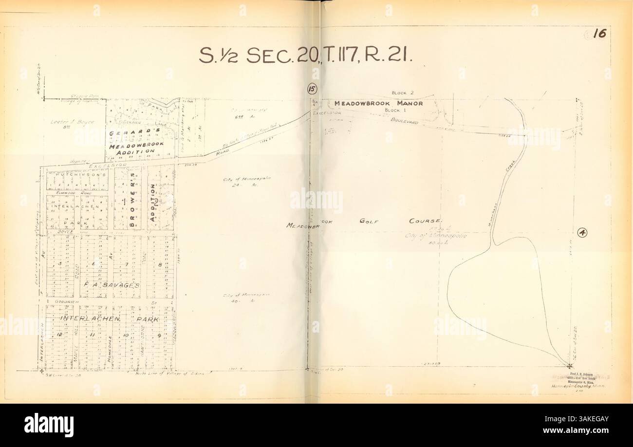This collection of maps details St. Louis Park and Morningside, showing ...