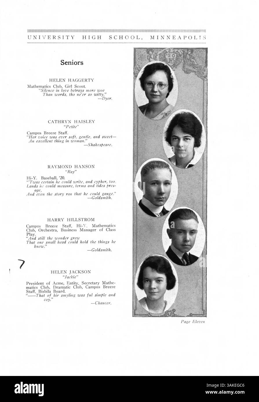 Bisbila, the 1920 University High Yearbook, is a historical document of ...