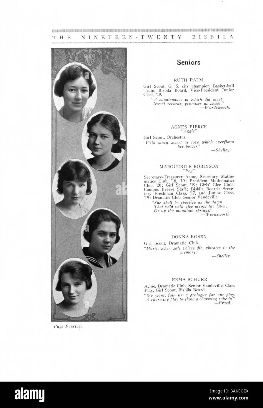 This 1920 University High yearbook, Bisbila, showcases the students ...