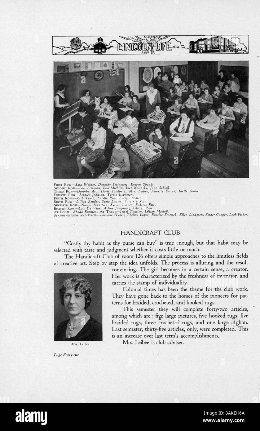 The 1931 yearbook from Lincoln Jr. High School documents the students ...