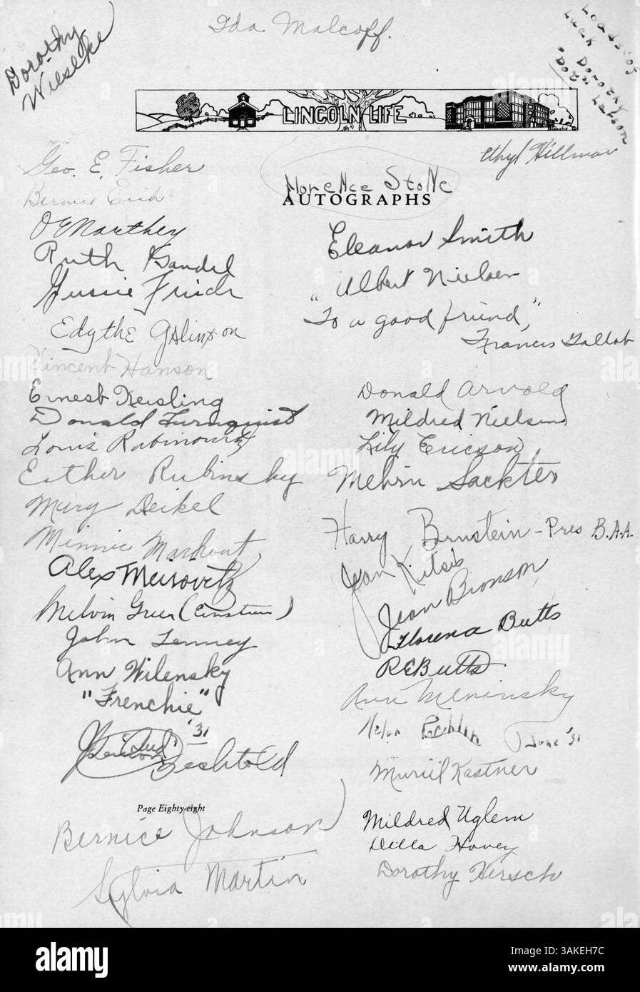 The 1931 yearbook 'The Lincoln Life of Growth' provides a historical ...