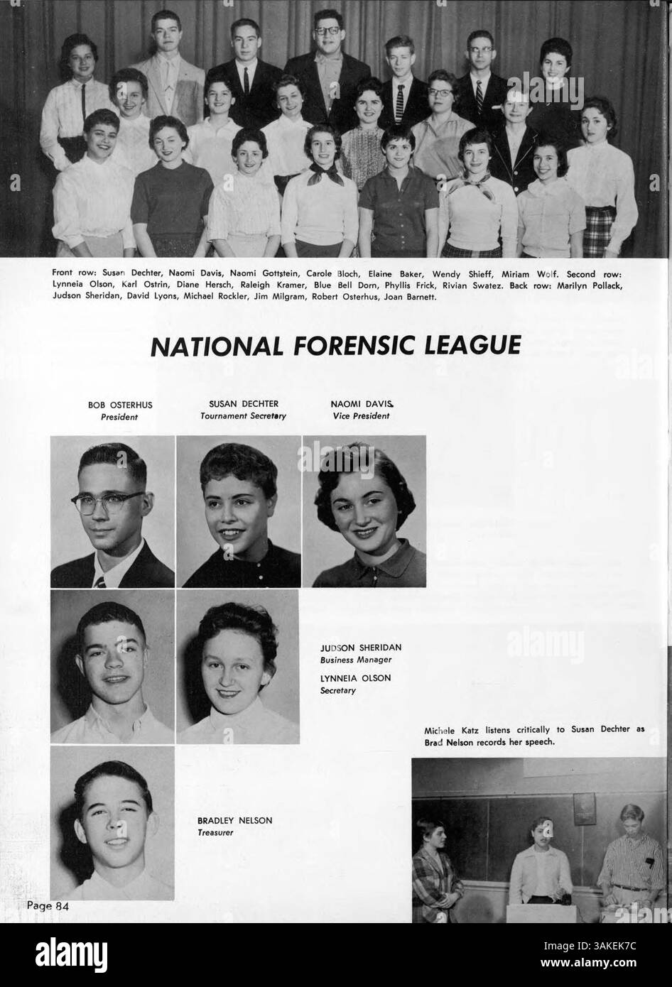 The 1957 'Polaris' yearbook from North High School records the key ...