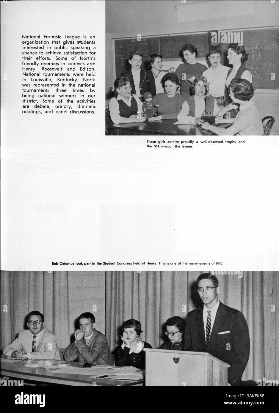 The 1957 'Polaris' yearbook from North High School documents student ...