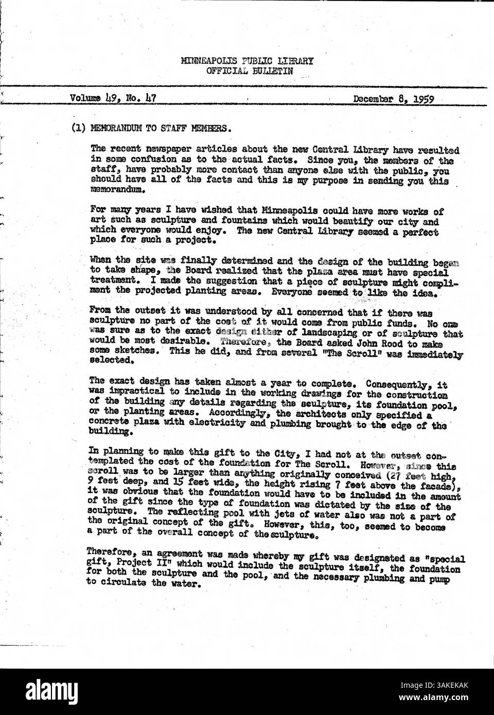 The 1959 Minneapolis Public Library Bulletin was distributed weekly to ...