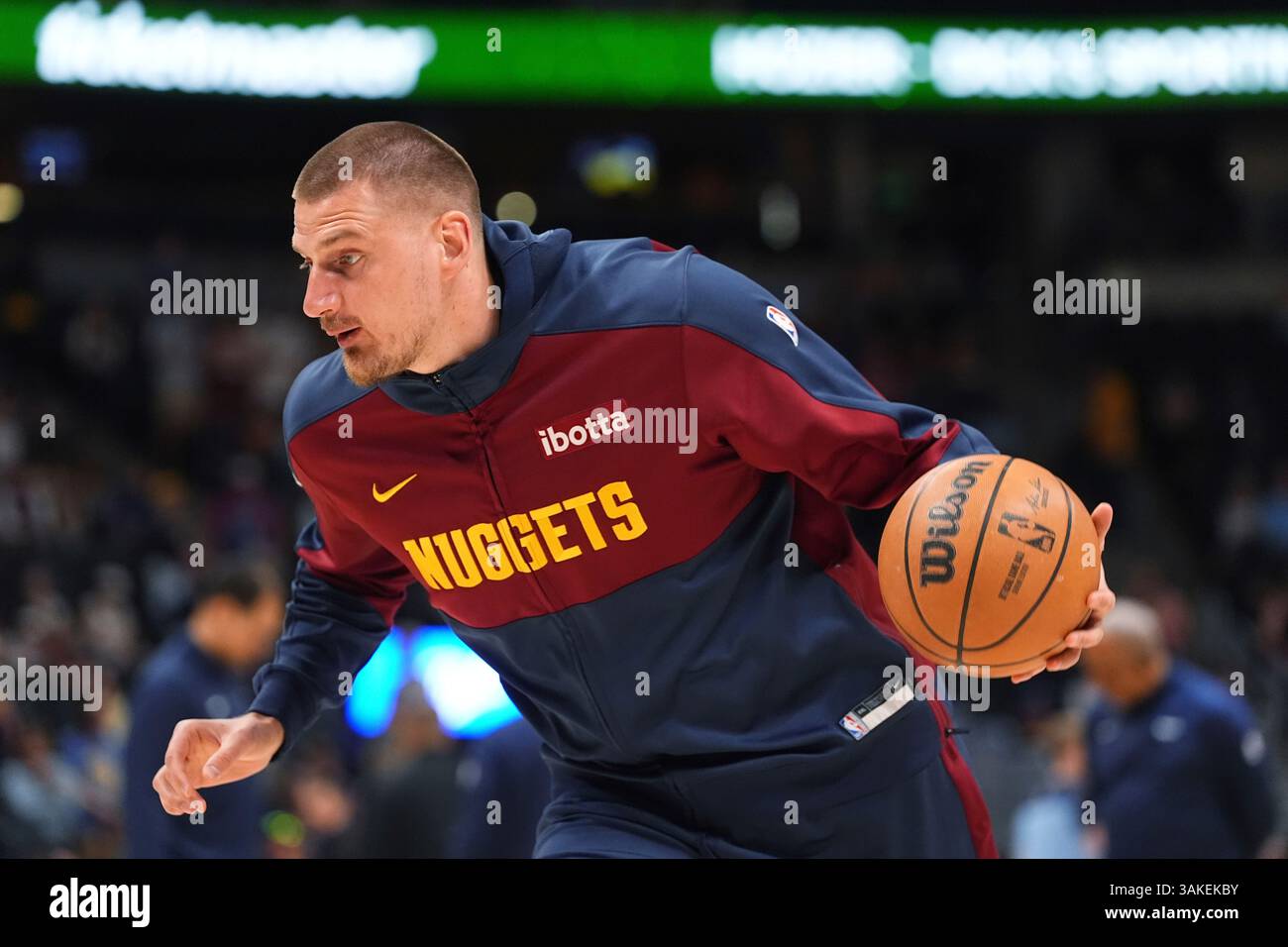 Denver Nuggets center Nikola Jokic (15) in the first half of an NBA ...