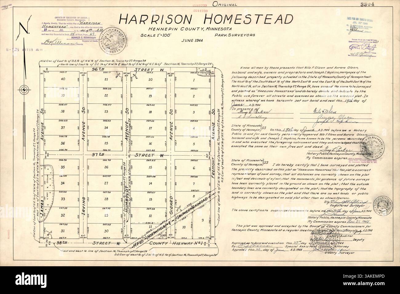 A historical image of the Harrison Homestead, showing its structure and ...