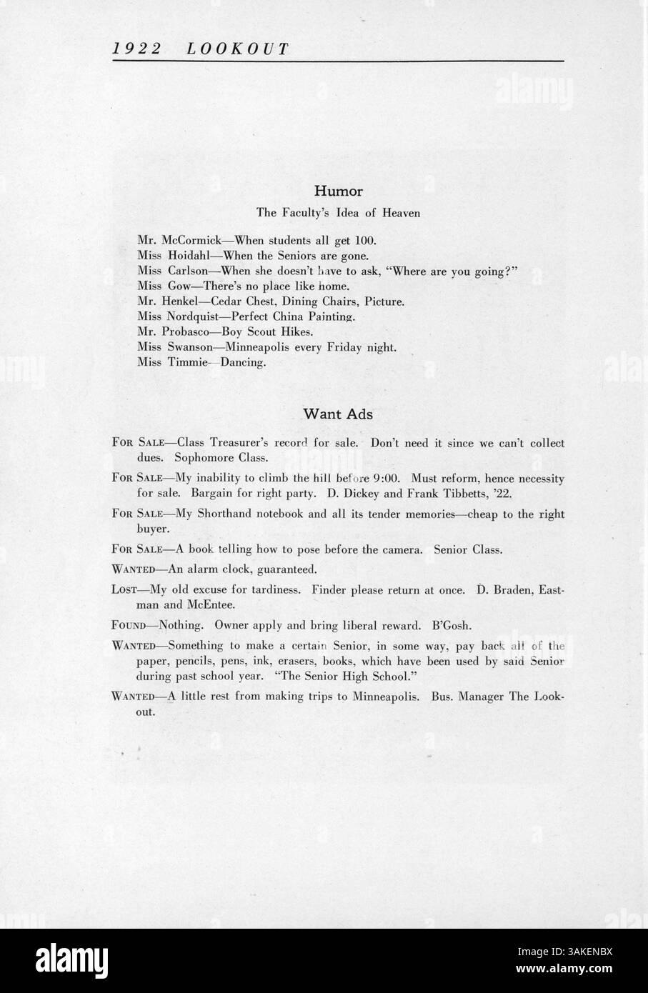 This 1922 Wayzata High School yearbook documents the key events ...