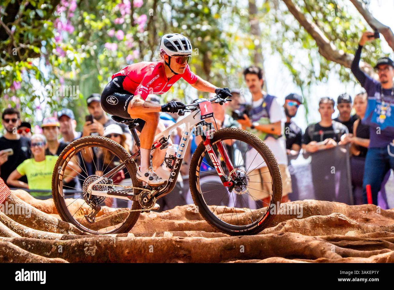 New Zealand's Samara Maxwell competes during the cross country women ...