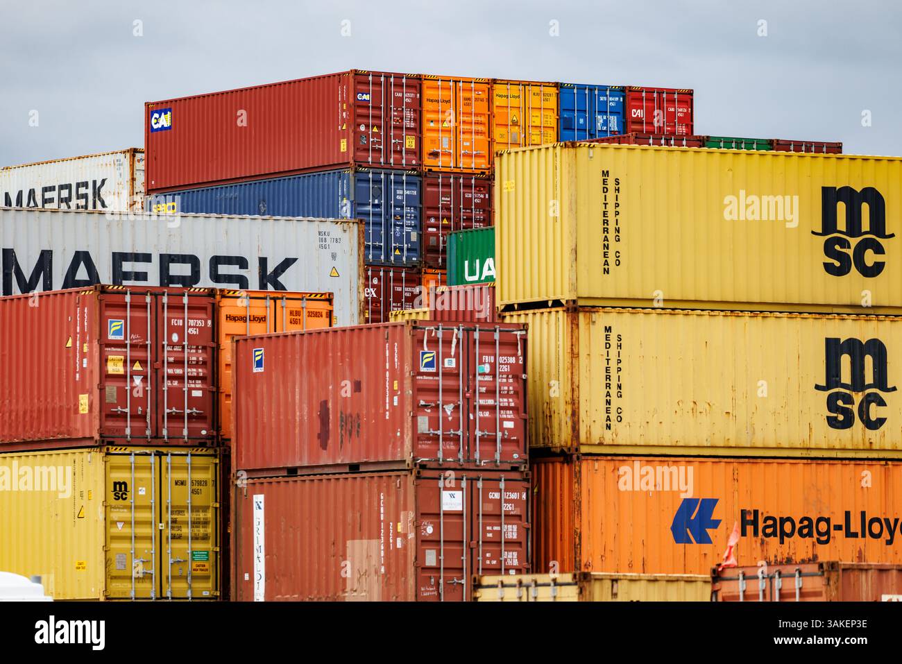 Baltimore, United States. 12th Apr, 2025. Shipping containers are seen ...