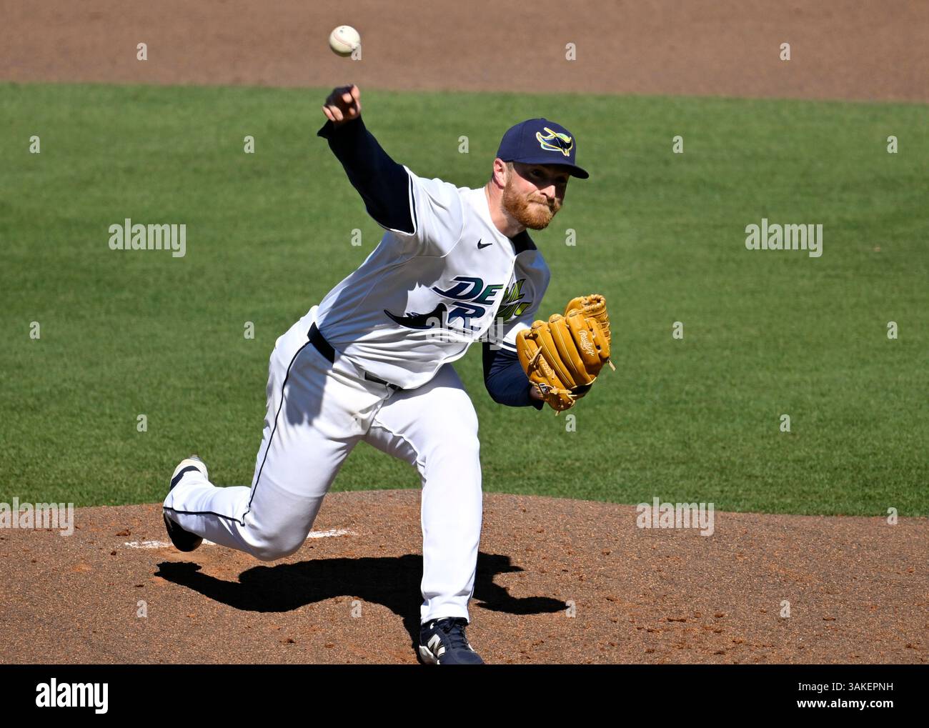 Tampa Bay Rays pitcher Drew Rasmussen throws during the second inning ...