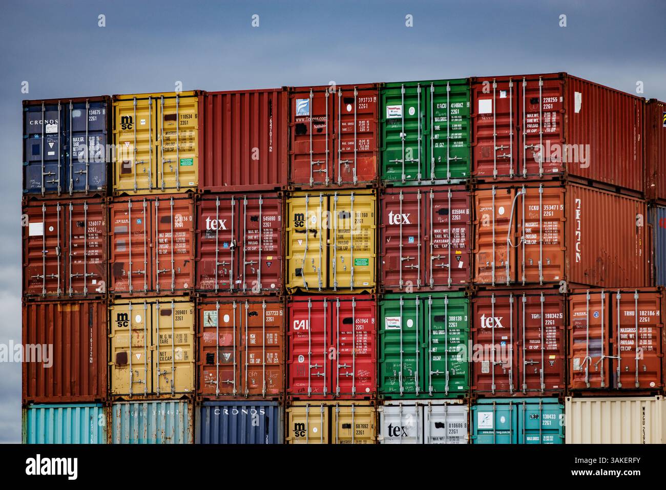 Baltimore, United States. 12th Apr, 2025. Shipping containers are seen ...