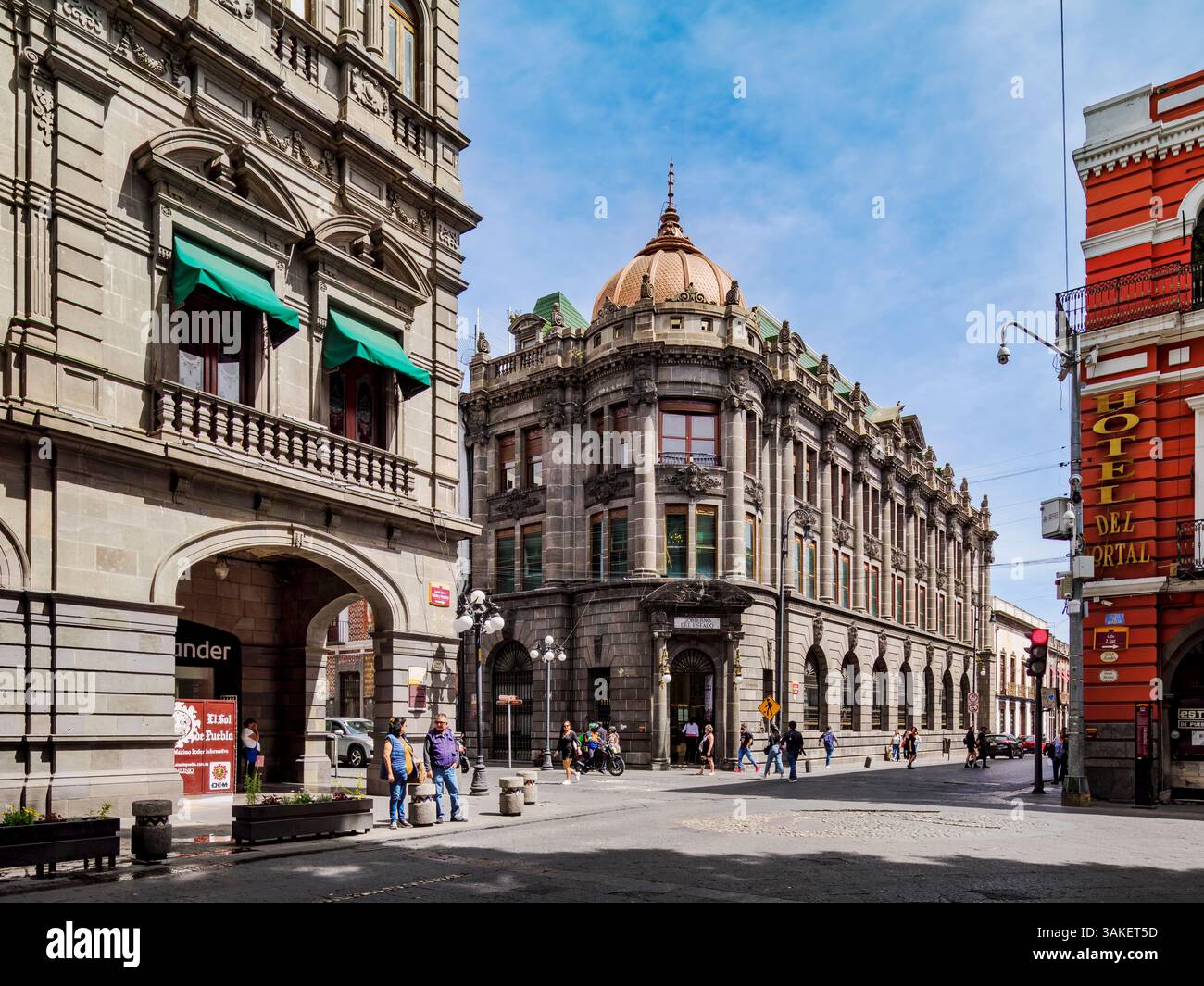 Architecture of Zocalo Main Square, City of Puebla, Puebla State ...