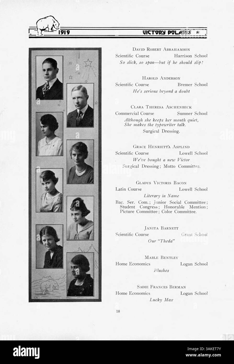 This high school annual, the 1919 North High Yearbook, Polaris ...